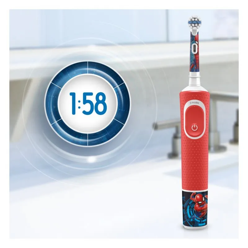Oral-B Electric Toothbrush Vitality 100 Kids Spiderman Rechargeable ...