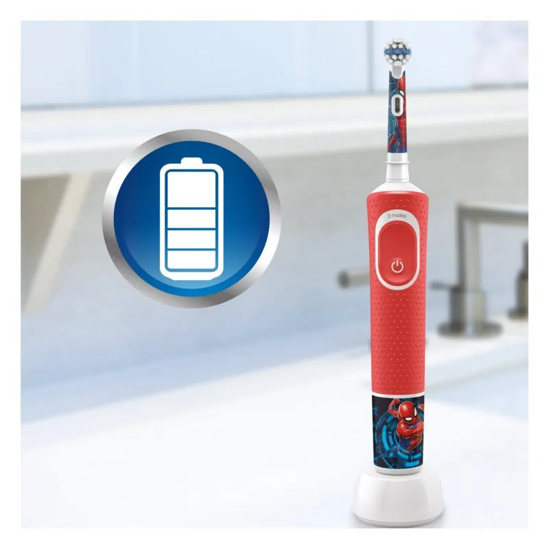 Oral-B Electric Toothbrush Vitality 100 Kids Spiderman Rechargeable ...