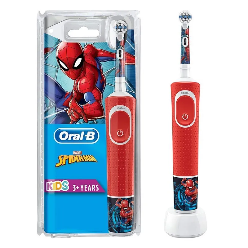 Oral-B Electric Toothbrush Vitality 100 Kids Spiderman Rechargeable ...